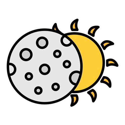 Premium Vector Solar Eclipse Vector Illustration Style