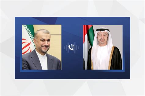 عبدالله بن زايد يتلقى اتصالا هاتفيا من وزير خارجية إيران