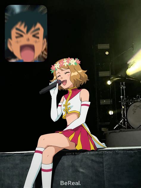 The Big ImageBoard TBIB Boy Girl D Artist Name Ash Ketchum Bare Shoulders Blonde Hair