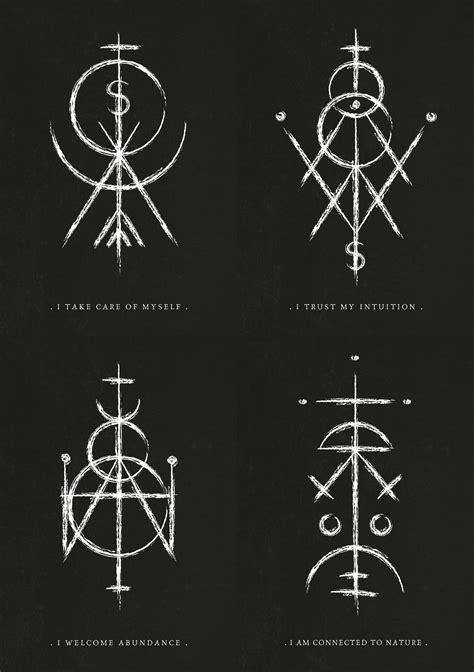 Illustration Sigil Of Intention A5 Format Magic Symbol Witchcraft