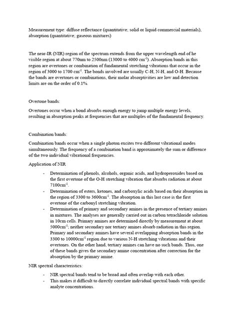 Ft Nir Pdf Infrared Principal Component Analysis
