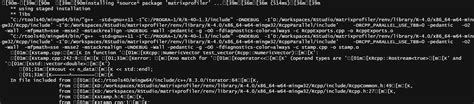 Console Output With Missing Characters When Compiling Rcpp Code That