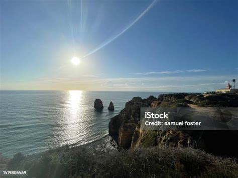 Praia Dona Ana 해변 Ponta Da Piedade는 청록색 바닷물과 절벽 포르투갈 아름다운 도나 아나 비치 라고스