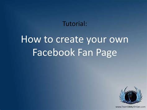 how to create facebook page ppt