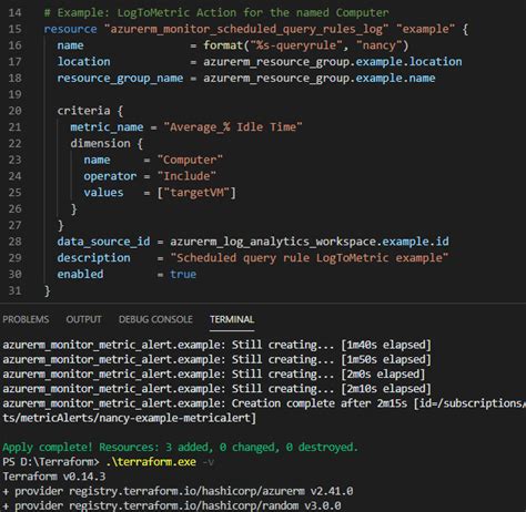 Terraform Azurerm Scheduled Query Rules Log Stack Overflow