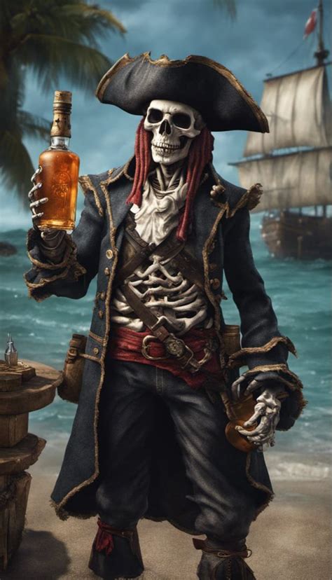 Skeleton Pirate Lockscreen Art