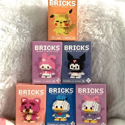 Jual Diy Mainan Blok Bricks Balok Susun Sanrio Kuromi My Melody Pikachu