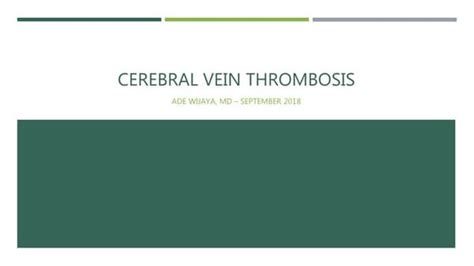 Visual Impairment In Cerebral Venous Thrombosispptx