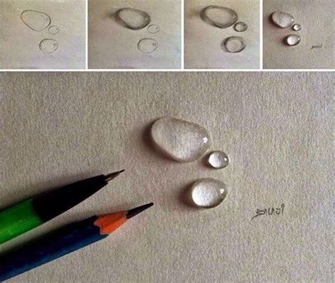 Professional Art Realistic Drawings Water Drop Drawing Art Materials