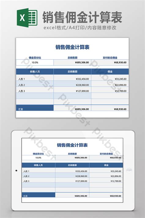 แบบฟอร์มการคำนวณค่าคอมมิชชั่นการขายเทมเพลต Excel เทมเพลต เทมเพลต Excel แบบ Xls ดาวน์โหลดฟรี
