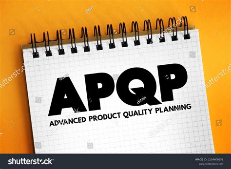 Apqp Advanced Product Quality Planning Structured Stock Photo ...