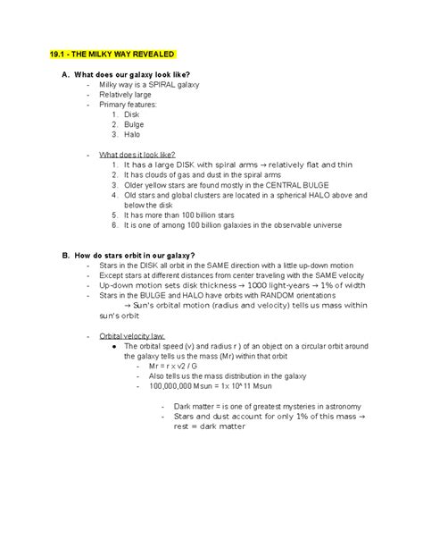 Astr Ch Ch Notes Joan Marler The Milky Way