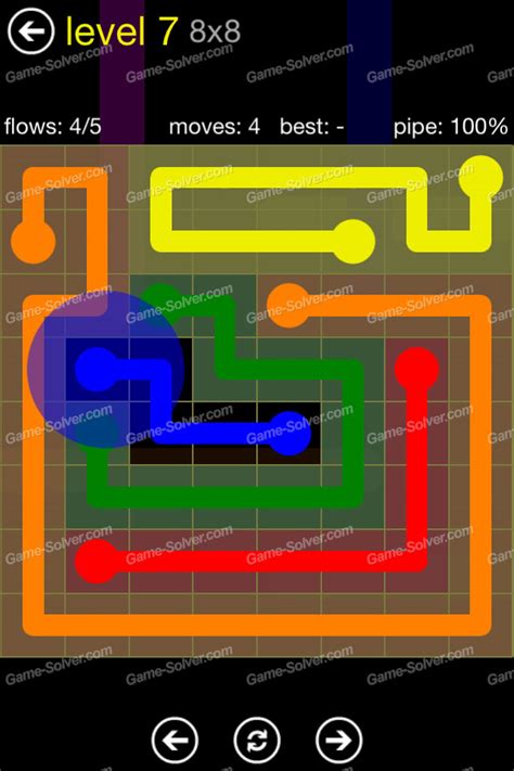 Flow Regular Pack 8x8 Level 7 Game Solver