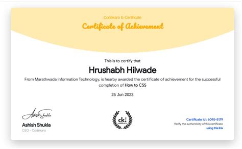 Hrushabh H On Linkedin Css Webdesign Codekarocertified