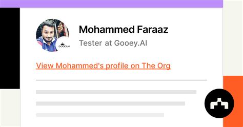 Mohammed Faraaz Tester At Gooeyai The Org