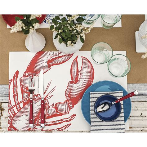Lobster Paper Placemats Nova Vida Imports