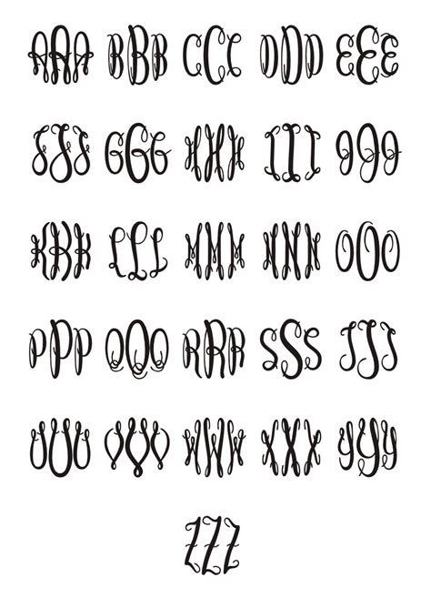 Split Monogram Alphabet Letters Font Free Svg Files Svg Heart