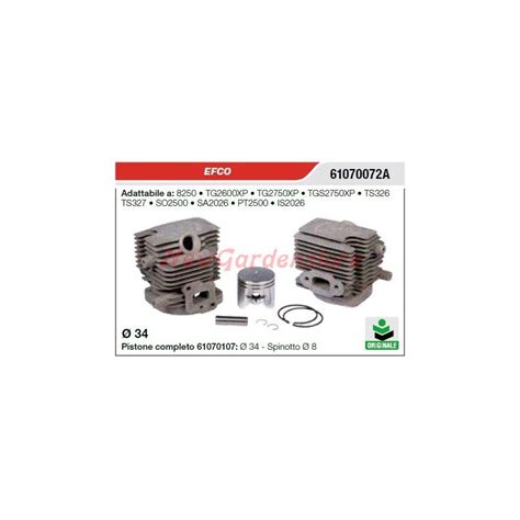 Efco Chainsaw 8250 Tg2600xp Ts326 Ts326 61070072a Efco Segment Pist