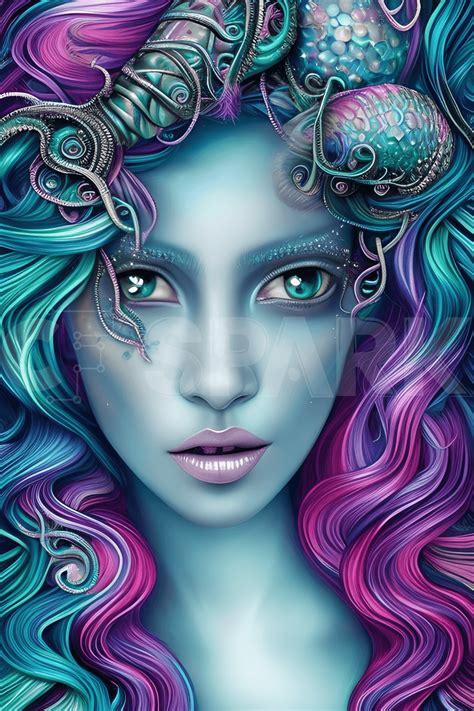 Phantasmal Iridescent Mermaid Graphic Creative Fabrica