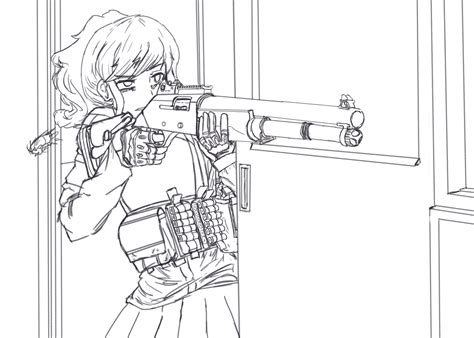 Jadedpencil Original Absurdres Commentary Highres 1girl Aiming