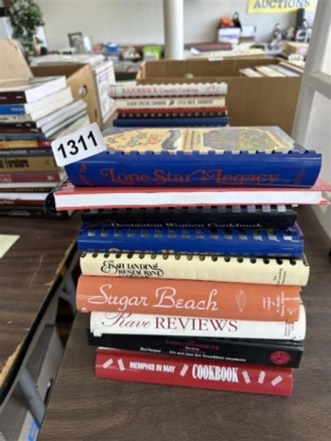 Stack Full Of Mostly Cookbooks Live And Online Auctions On