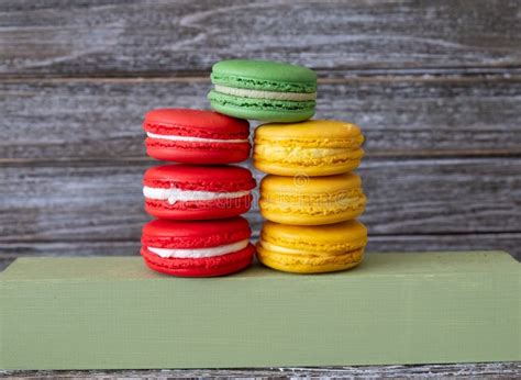 Multi Colored Macrons Stacked Stock Image Image Of Sides Stacked 196562901