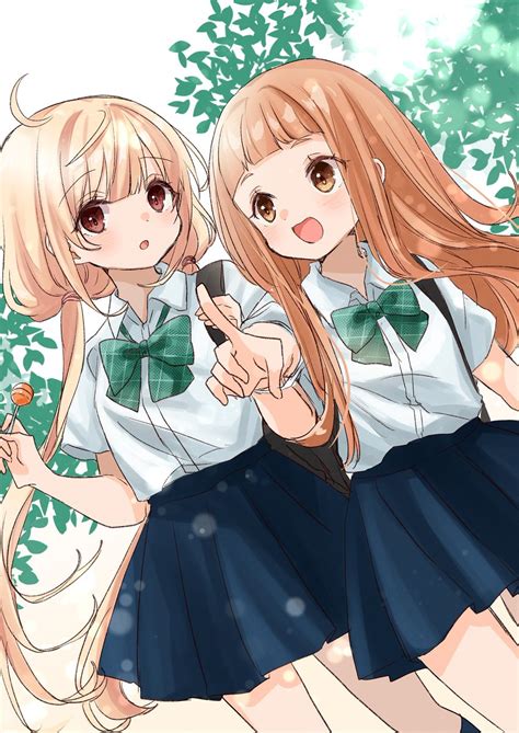 Futaba Anzu Ichihara Nina Multiple Girls 2girls Food Candy Lollipop