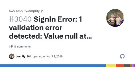 Signin Error 1 Validation Error Detected Value Null At Devicekey Failed To Satisfy