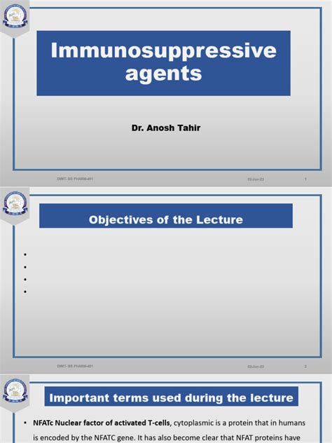 Immunosuppressive Agents Pdf Cell Biology Medical Specialties