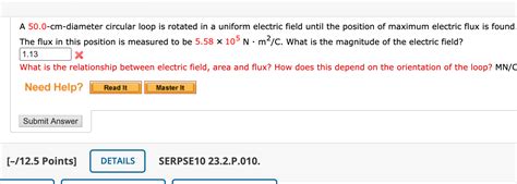 Solved A 50 0 Cm Diameter Circular Loop Is Rotated In A Chegg Com