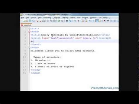 Jquery Tutorials For Beginners 6 Introduction To Jquery Selectors