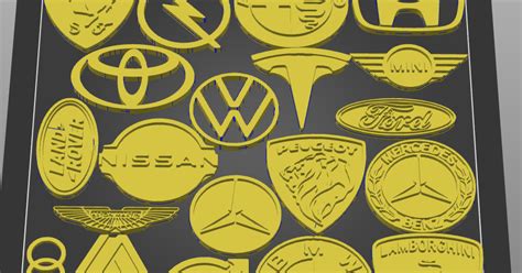 20 Different Car Logos By Martijn Geraerts Download Free Stl Model
