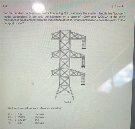 Solved For The Bundled Double Circuit Tower Line In Fig