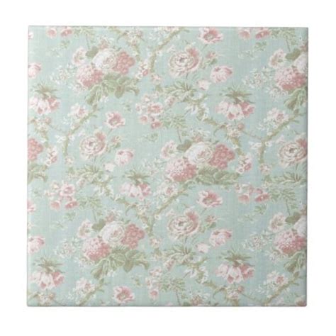 Shabby Chic Floral Tile Floral Tiles Decorative Ceramic Tile Shabby