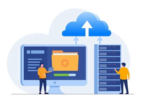 Concepto web de servidor de datos base de datos de tecnología de almacenamiento plantilla de