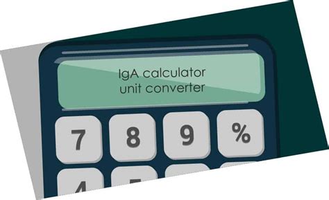 Iga Calculator Unit Converter Medical Laboratory