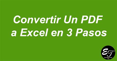 Convertir Un PDF A Excel En 3 Pasos Profesor De Power BI Y Excel