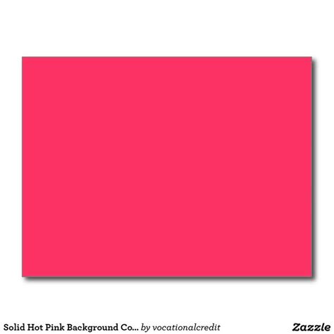 Solid Hot Pink Background Color Ff3366 Background Postcard Zazzle