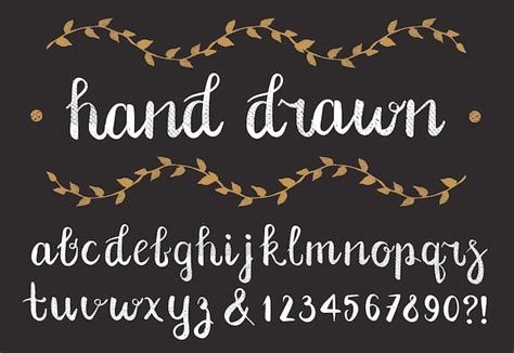 Premium Vector Vector Hand Drawn Script Alphabet Letters Written With