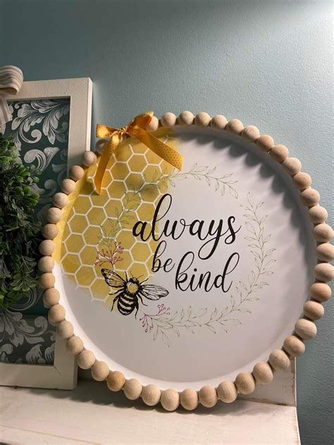 Bee Kind Hanging Bumble Bee Craft Bee Decor Bee Crafts