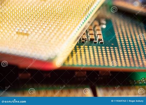 Different Cpu Connections On Two Cpus Stock Image Image Of Processor