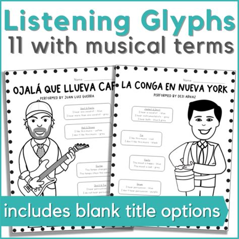 Hispanic Heritage Month Music Listening Worksheets Dynamic Music Teaching