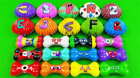 Numberblocks Looking Alphablocks Pinkfong Hogi Slime In Seashell Bones Shapes Coloring