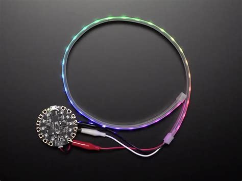 Adafruit Neopixel Led Strip W Alligator Clips 60 Ledm 05 Meter