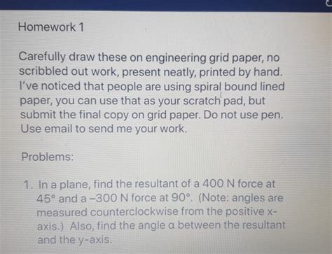 Solved Homework Carefully Draw These On Engineering Grid Chegg