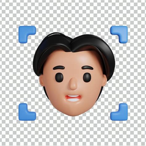 Premium PSD Face Recognition 3D Illustration