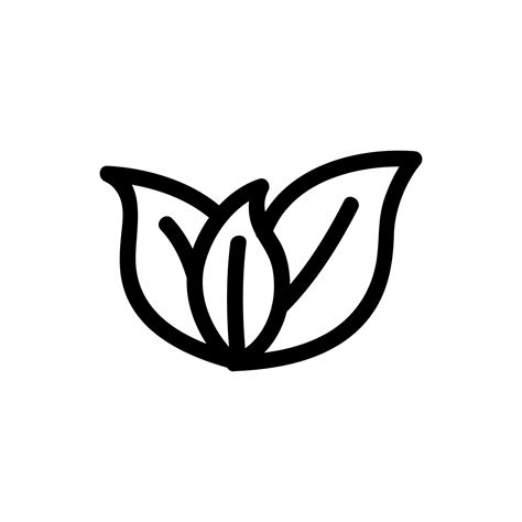 Jungle Leaves Icon Vector Isolated Contour Symbol Illustration 9924548