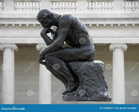Perfil Lateral Do Pensador Por Rodin Imagem De Stock Editorial Imagem