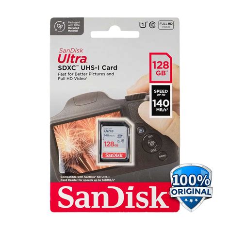 Jual Sandisk Ultra Sdxc Uhs I Card Class 10 U1 140mbs Sdsdunb