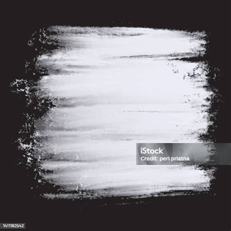 검은 색 배경 위에 흰색 오일 아크릴 페인트 화이트 아트 브러시 페인트 질감 판매 배너 및 명함 벡터 일러스트 레이터 0명에 대한 스톡 벡터 아트 및 기타 이미지 Istock